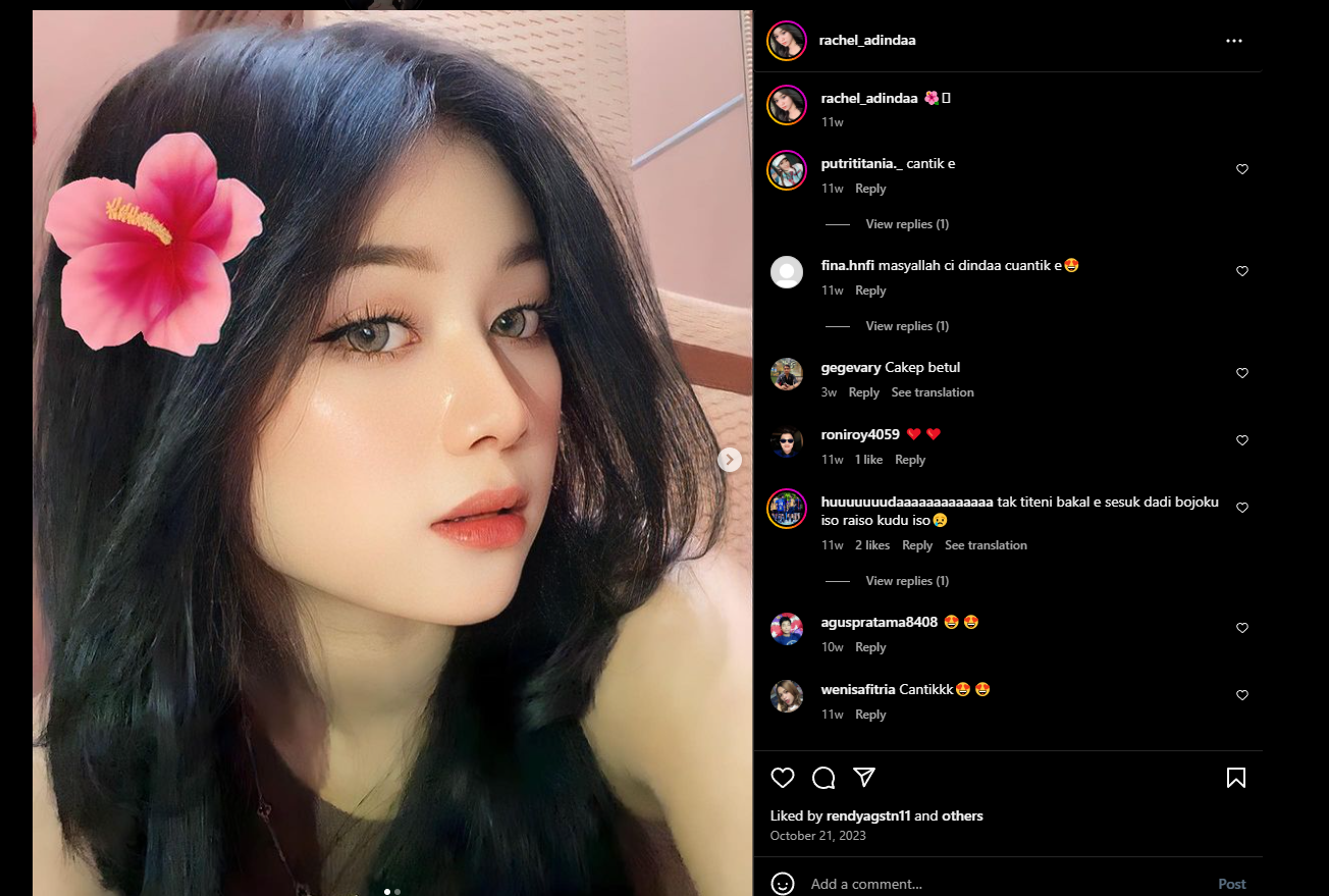 Mengenal Si Cantik! Profil Biodata Adinda Rachel Umur Agama Asal Dan ...